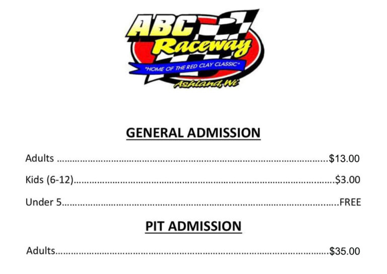 Schedule – ABC Raceway